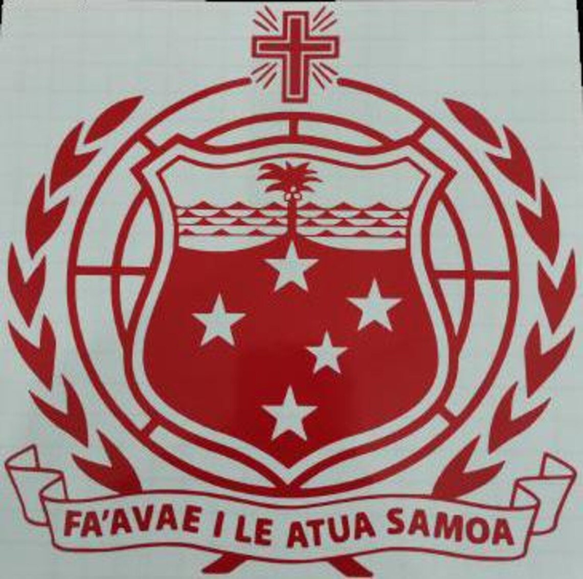 Samoan Shield Digitial Download, Samoa SVG PNG, Seal of Samoa Clipart ...