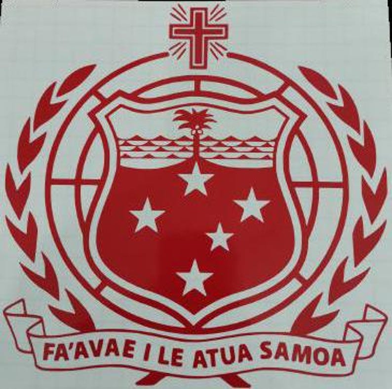 Samoan Shield Digitial Download, Samoa SVG PNG, Seal of Samoa Clipart ...