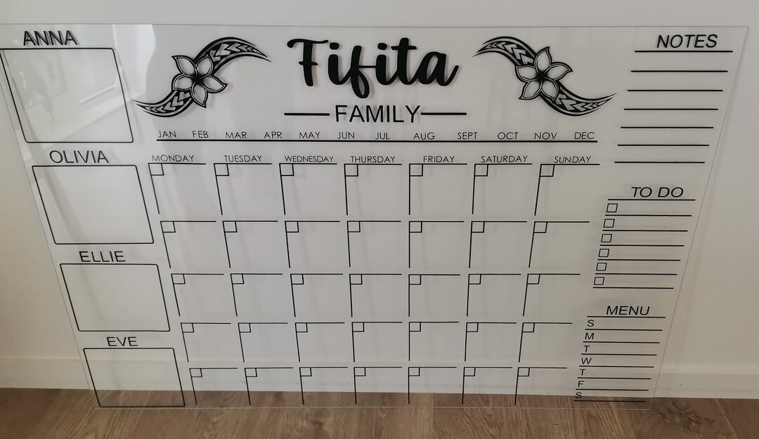 Pacifica Design Family Monthly Calendar Planner Template, Family Dairy ...