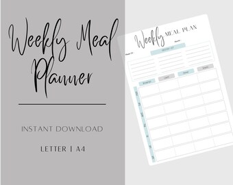 Digital Weekly Meal Planner, Ipad, Goodnotes, PDF, Printable, Digital ...