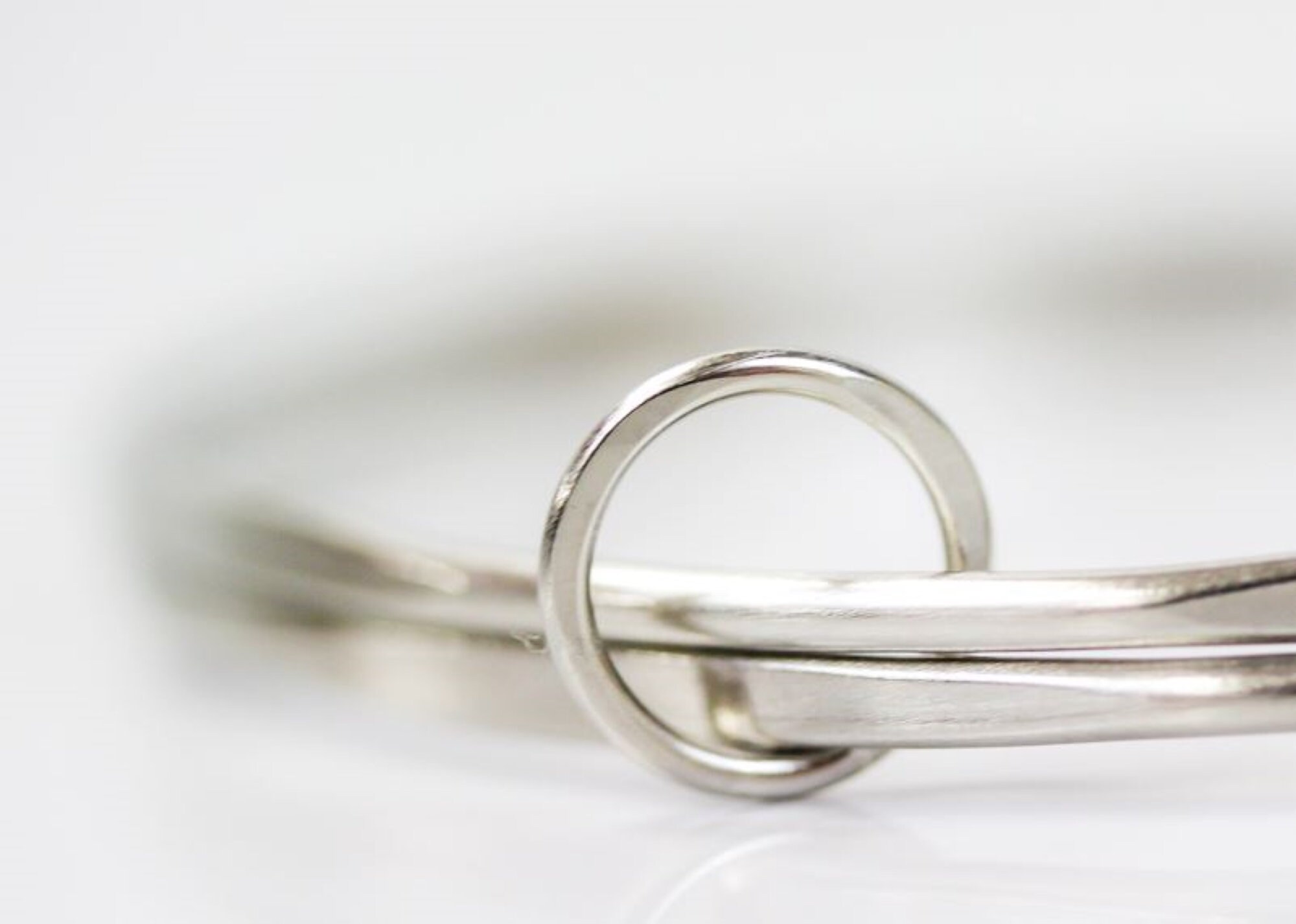 Personalised Couple Interlocking Silver Ring Bracelet Double - Etsy