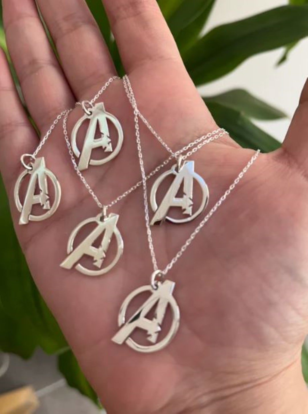 Avengers Endgame Symbol Silver Pendant Necklace Comics - Etsy