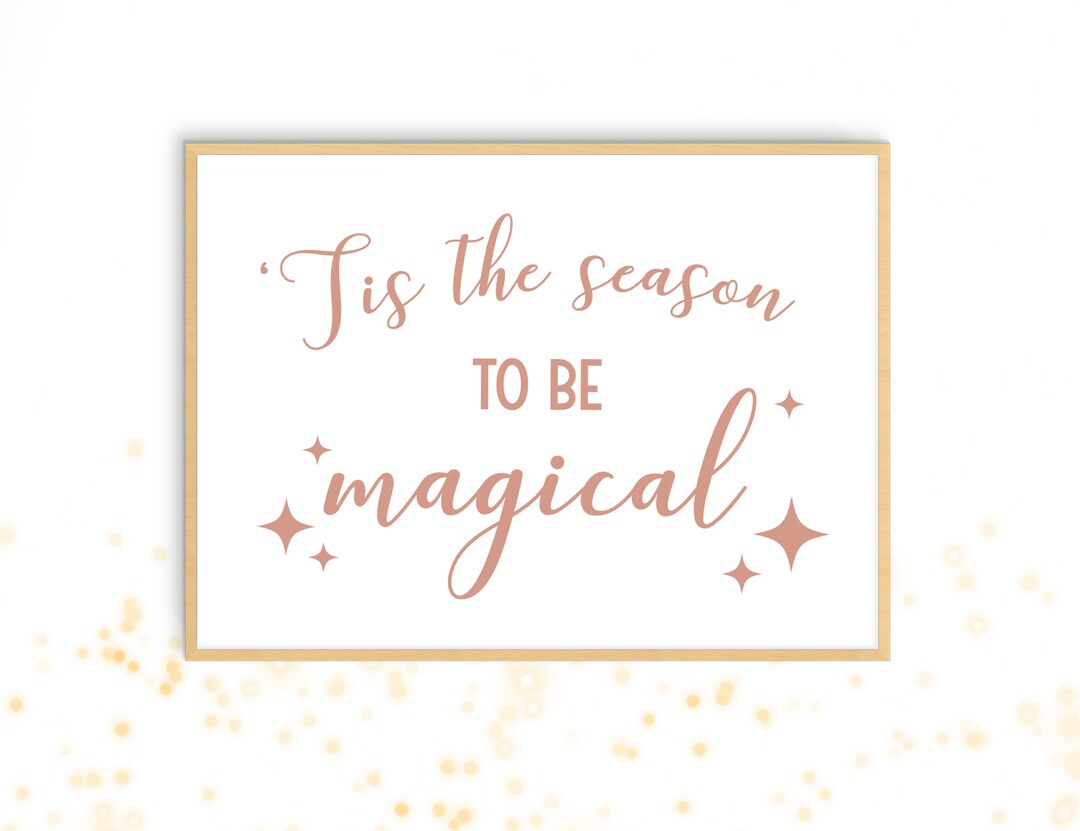 Pink Christmas Sign Printable Christmas Wall Art | Christmas Word Art ...