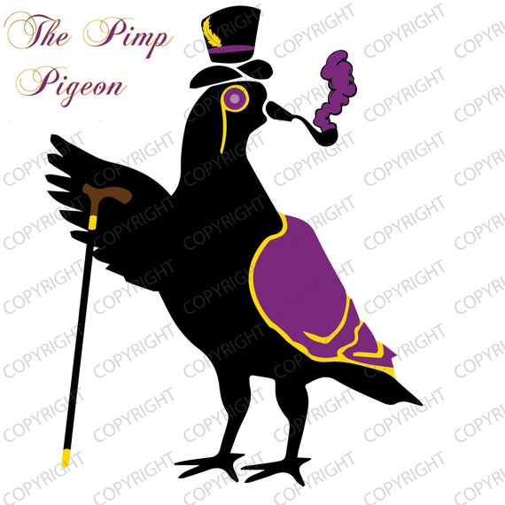 Pimp Pigeon: Digital File Download svg Jpg Png Eps Dxf - Etsy