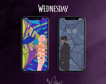 Wednesday & Enid Window Wednesday Addams Set 5 Wallpaper - Etsy