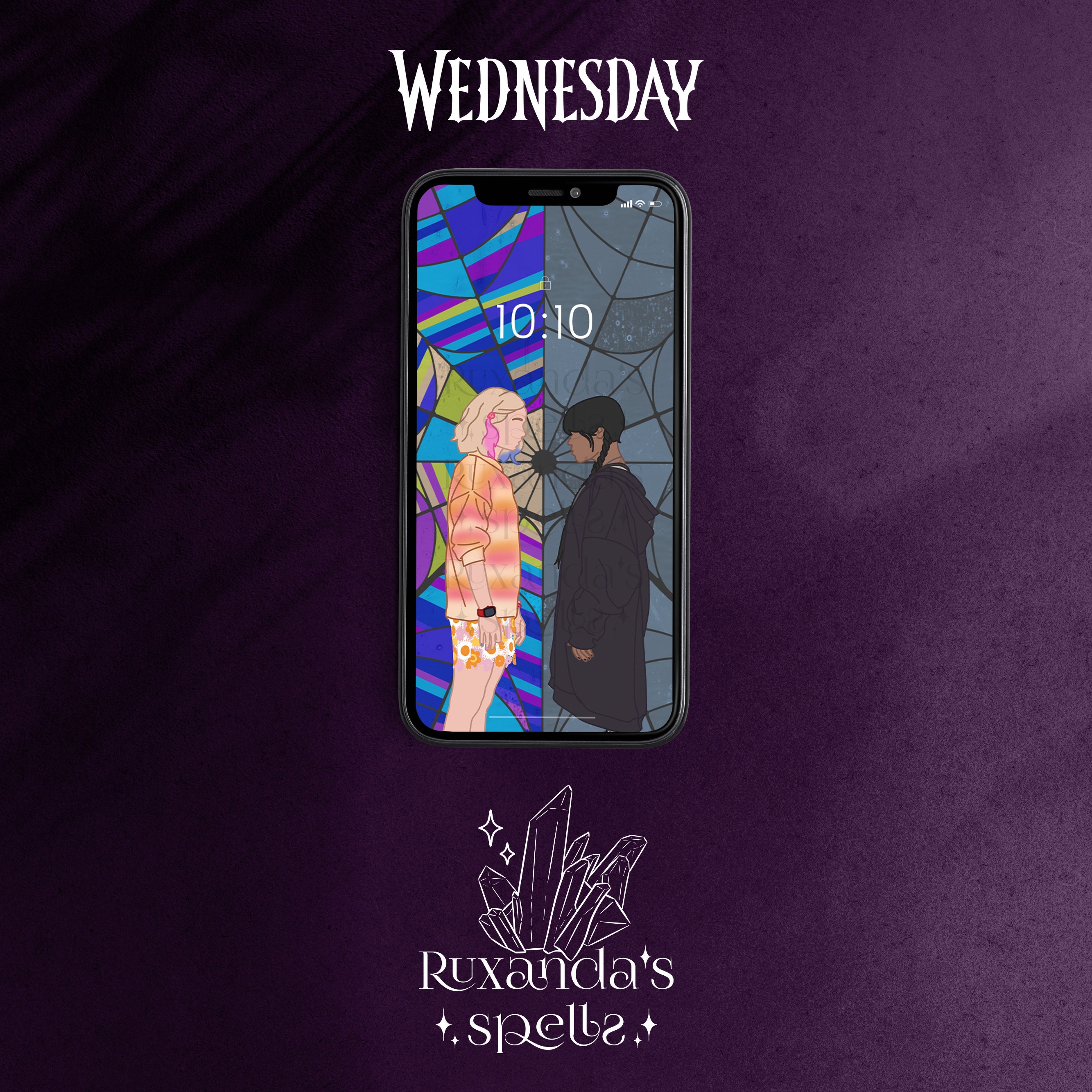 Wednesday & Enid Window - Wednesday Addams - Set 5 Wallpaper - Etsy Ireland