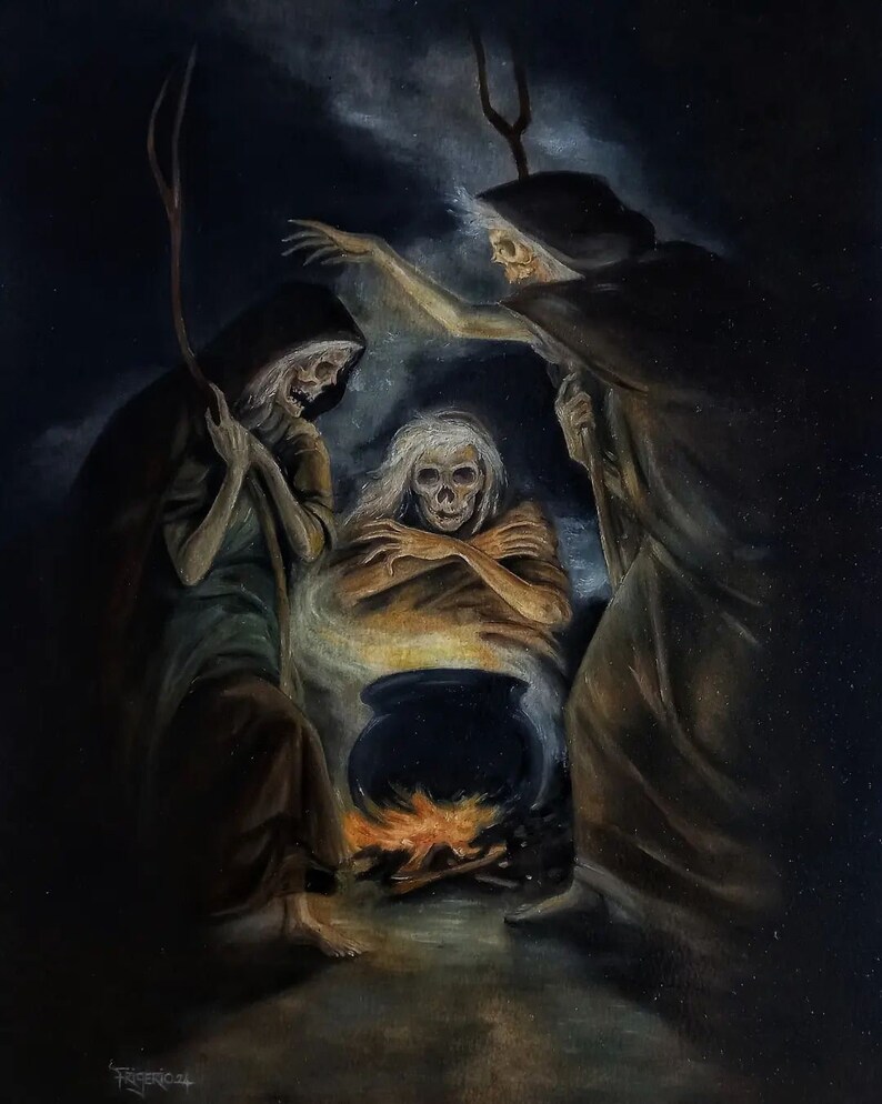 Art Print - THE THREE WITCHES by Vide Supra Hoc Planum - Etsy