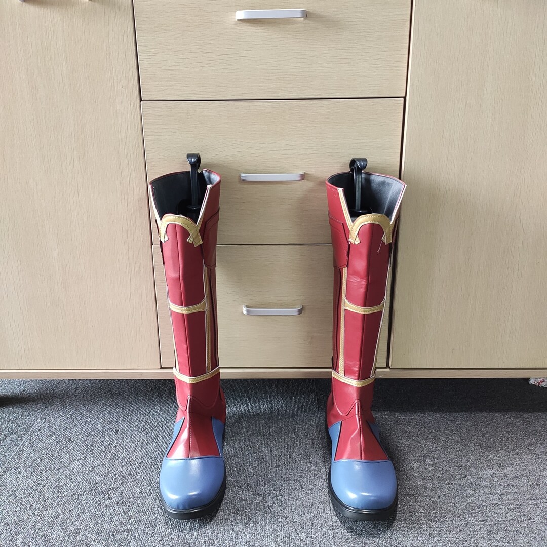 Captain Marvel Shoes Cosplay Boots - Etsy