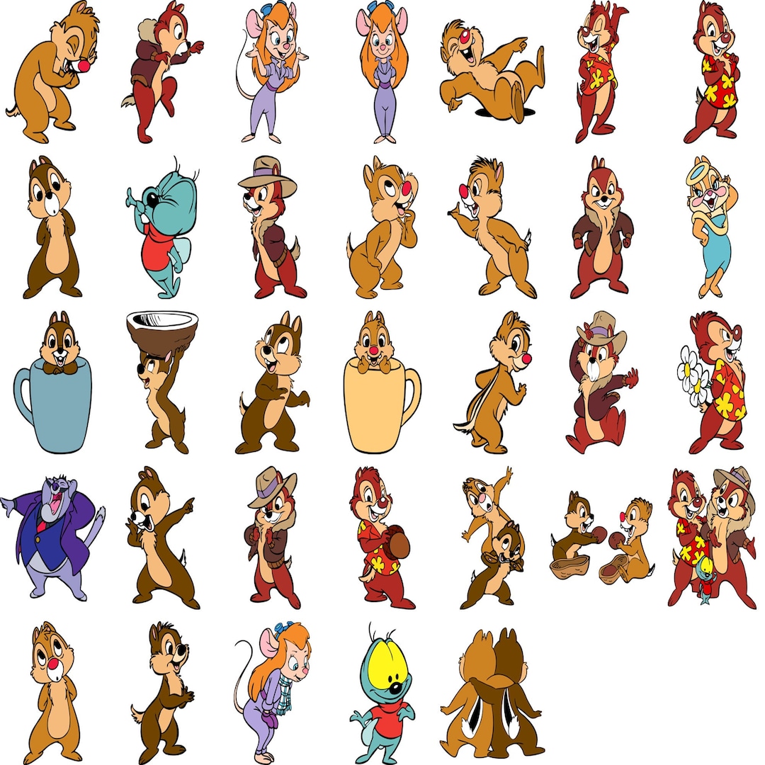 Chip and Dale SVG Bundle File Vector Cricut Silhouette - Etsy