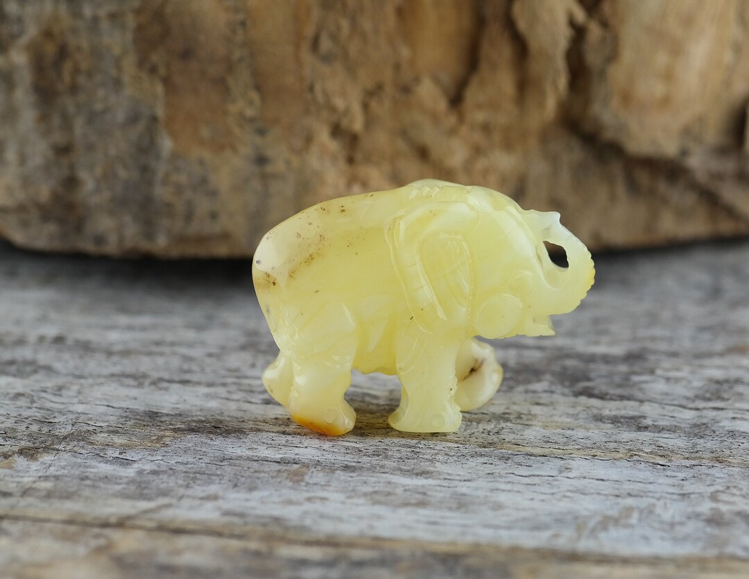 Baltic Amber Elephant Figurine Hand Carved Elephant Collectable ...