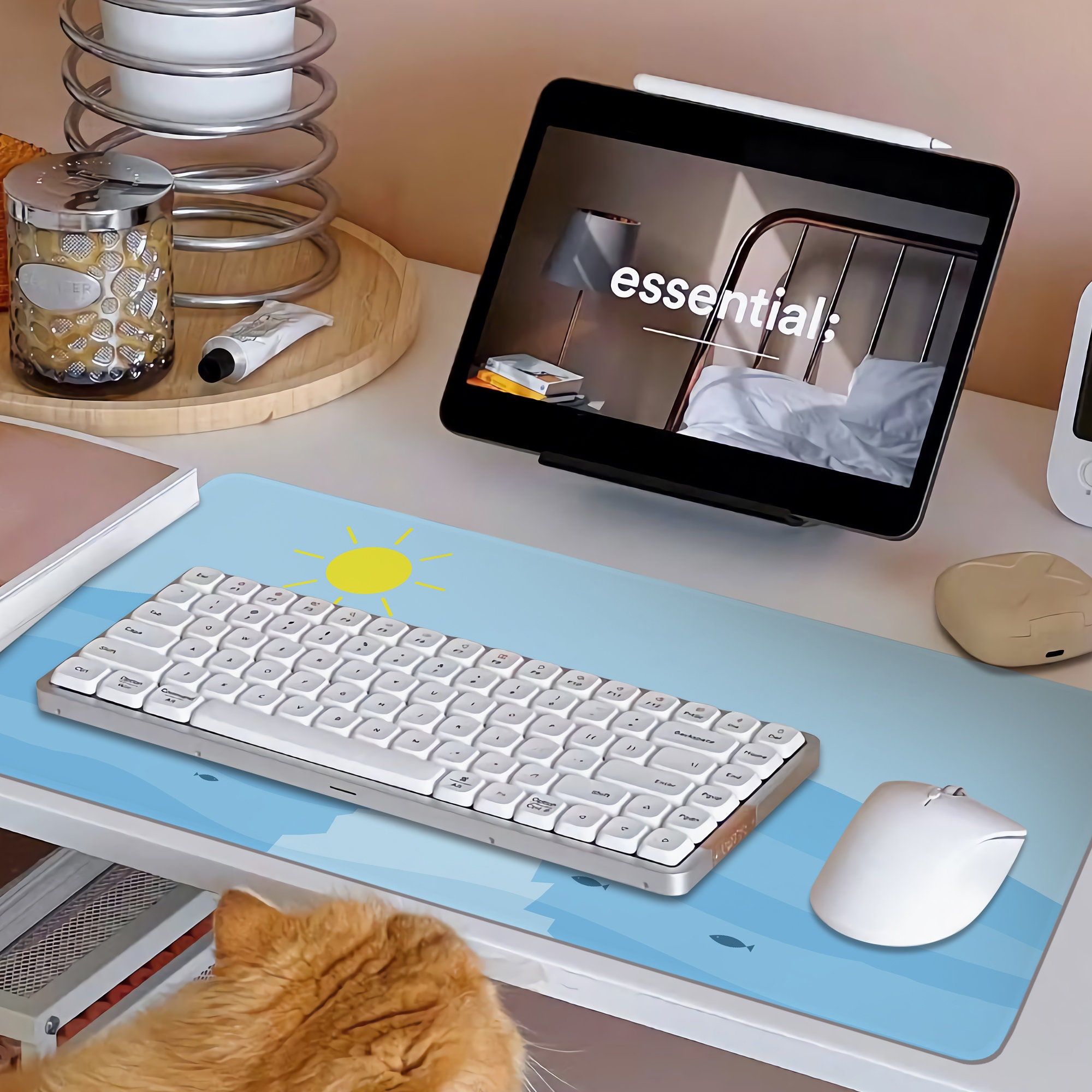 Cute Gaming Mouse Pad, Cartoon Desk Mat, Computer Keyboard Office ...