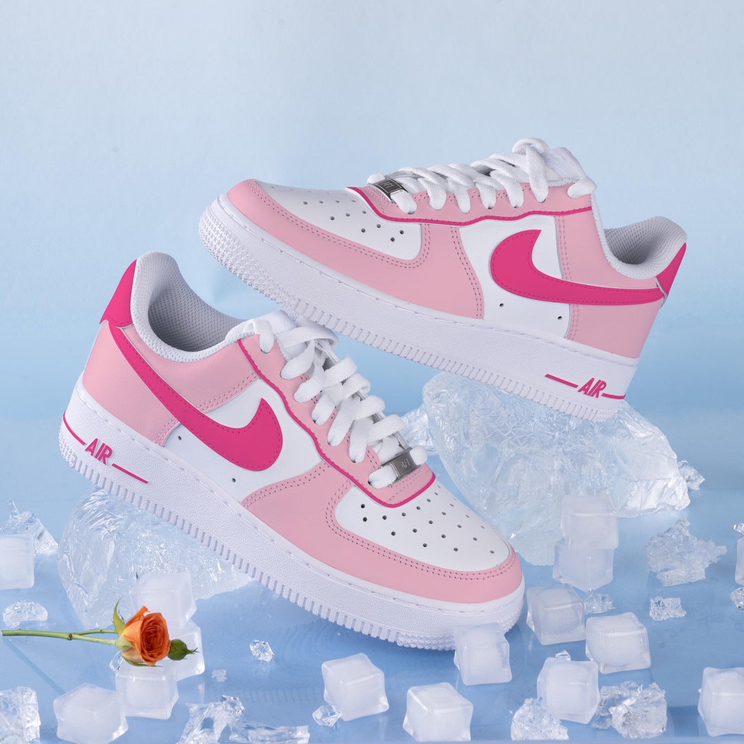 Custom Air Force 1,custom Hand Painted Pink Shoes,personalized Sneakers ...
