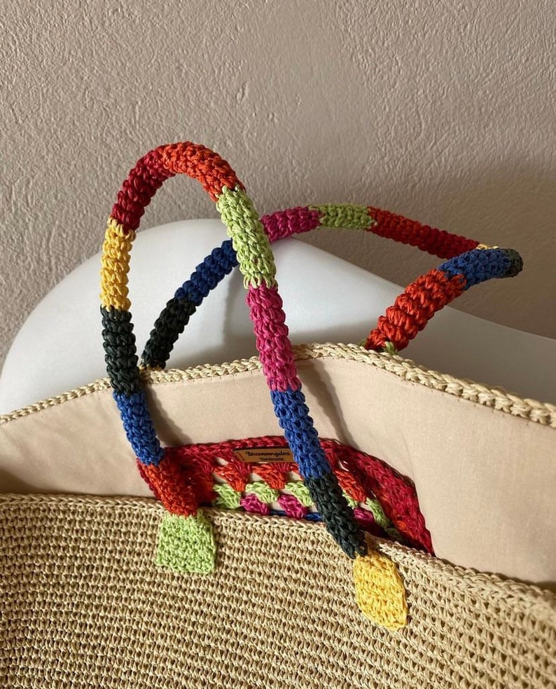 Knitted Paper Yarn Bag Crochet Paper Rope Summer Casual - Etsy