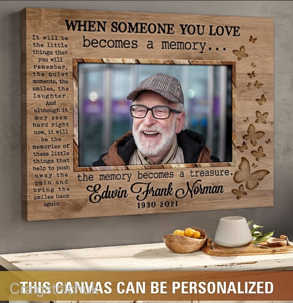 Personalized Memorial Gifts With Photo Memorial Canvas in - Etsy