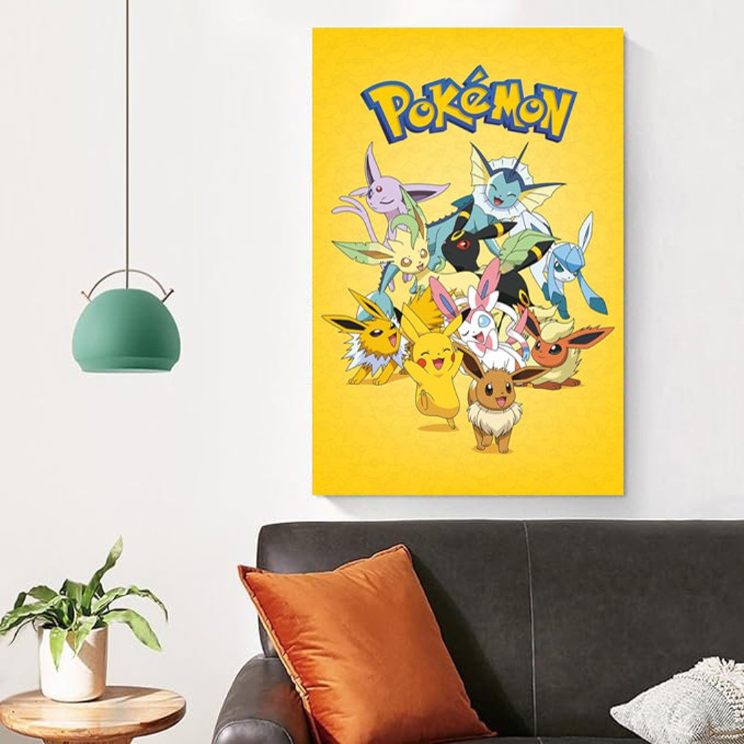 Pokemon Anime Posters Wall Art Custom Anime Wall Decor Canvas - Etsy
