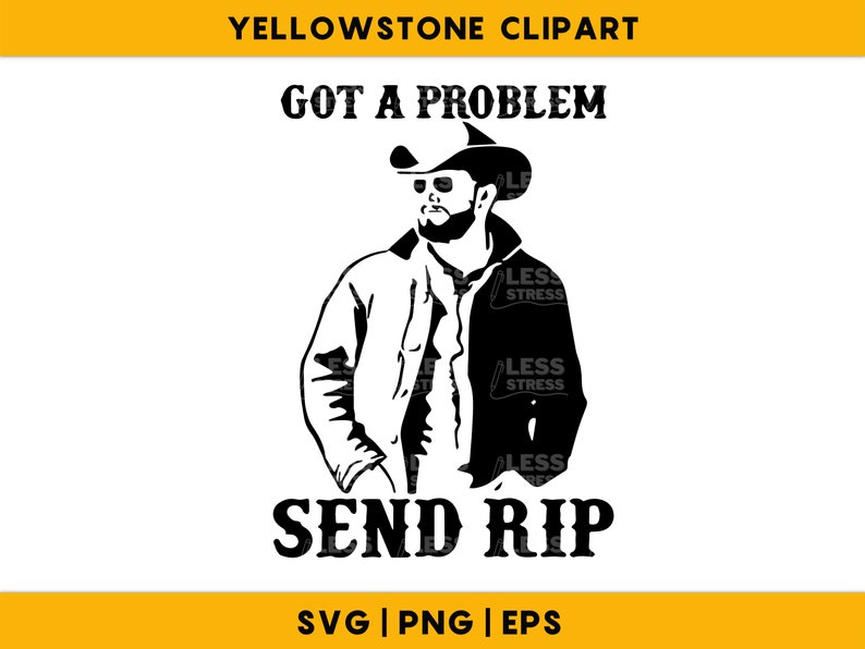 Yellowstone Rip Drawing Clipart Dutton Ranch Layered Svg - Etsy