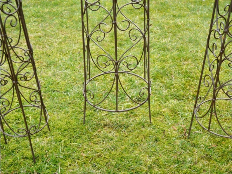 Handmade Metal Garden Obelisk Plant Supports - Assorted Obelisk Set ...
