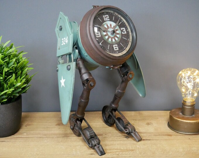 Industrial Steampunk Robot Table Clock Retro, Sci-fi, Metal Gift - Etsy