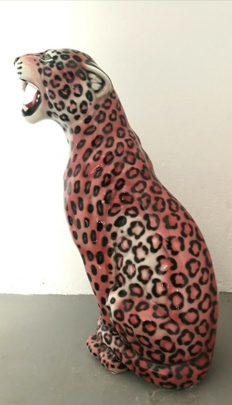 Exclusive Decorative Figure Leopard Pink Sitting 86 Cm - Etsy
