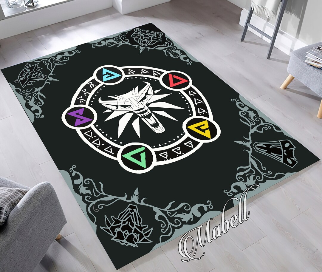 Witcher Rug, the Witcher Themed Non-slip Area Rug, Kids Room Rug, Teen ...