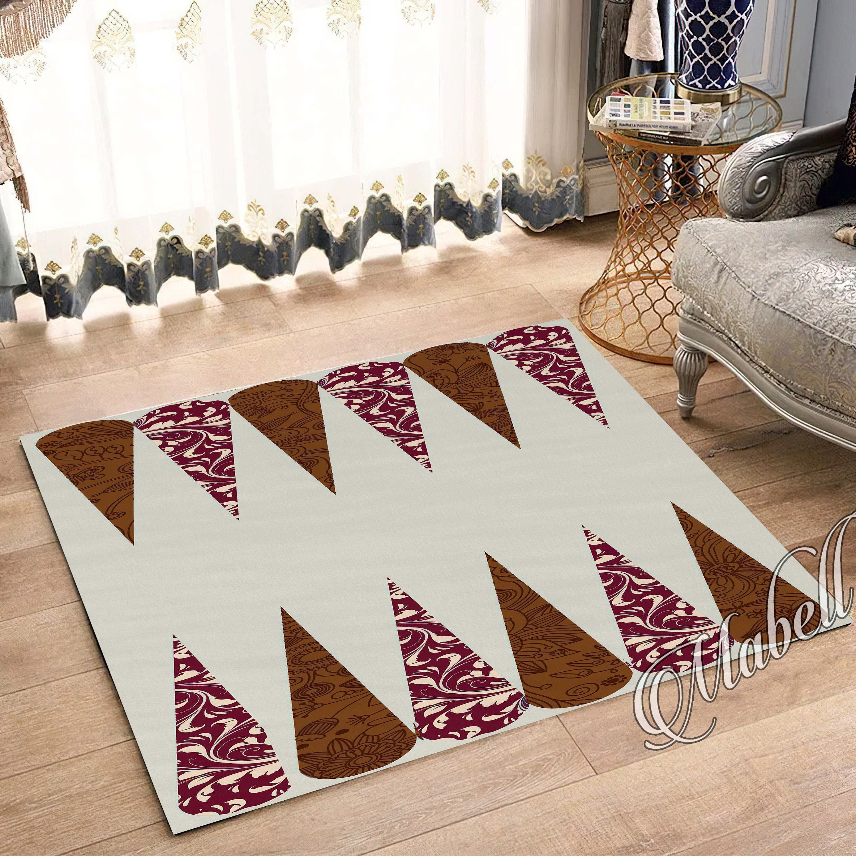 Backgammon Rug Backgammon Board Patterned Nonslip Area Rug - Etsy
