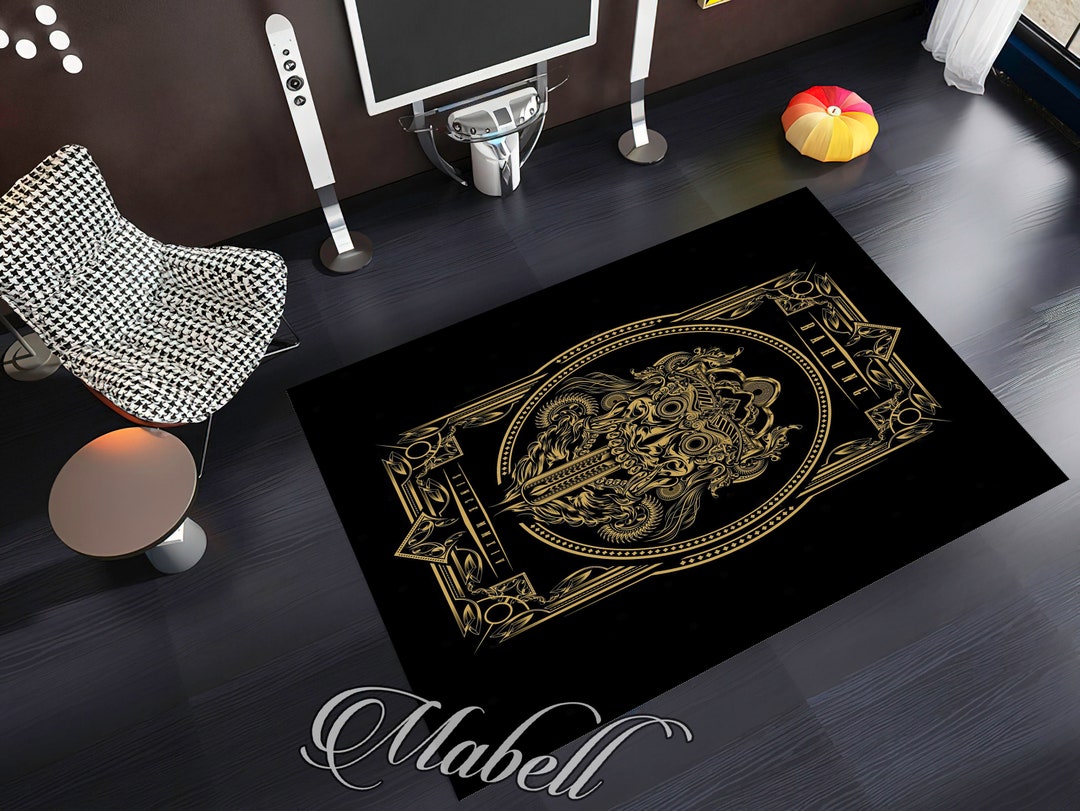 Mythology Rug, Barong Balinese Mythology Themed Nonslip Area Rug ...