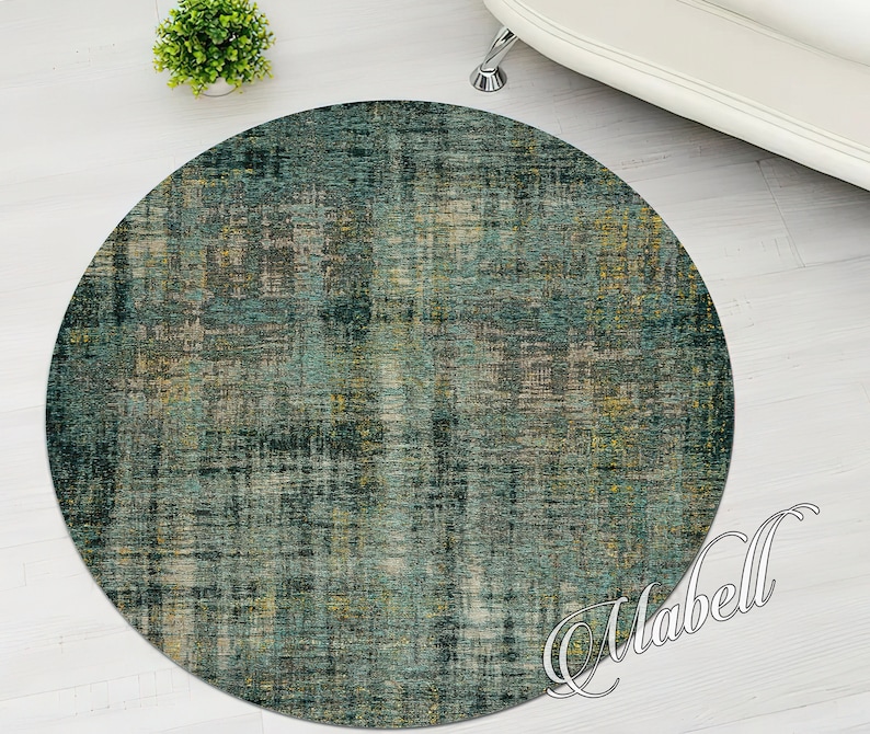 Grunge Rug Green Grunge Worn Style Pattern Nonslip Area Rug - Etsy
