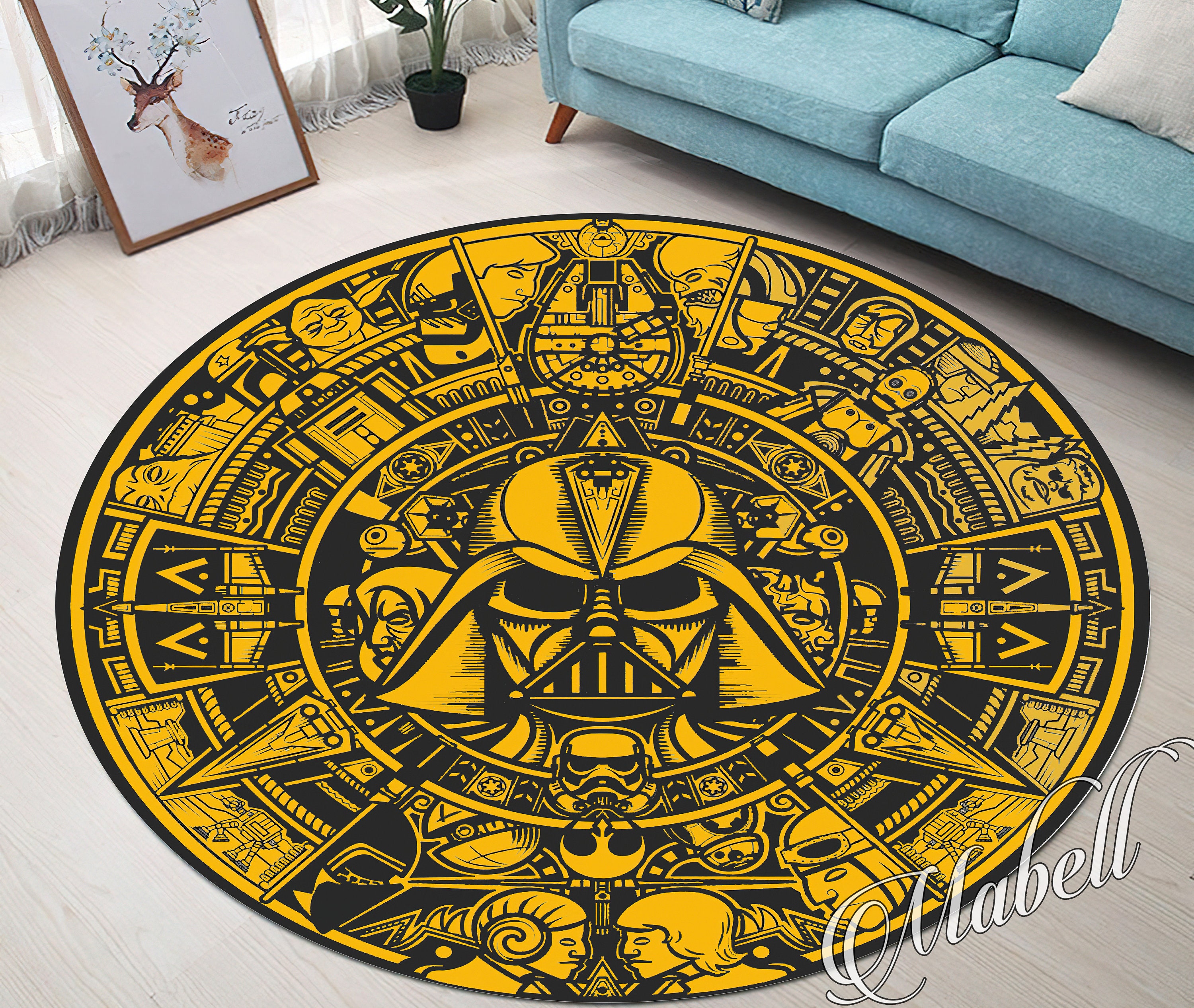 Movie Rug, Mask Themed Nonslip Area Rug, Movie Rug, Kids Room Rug, Home ...