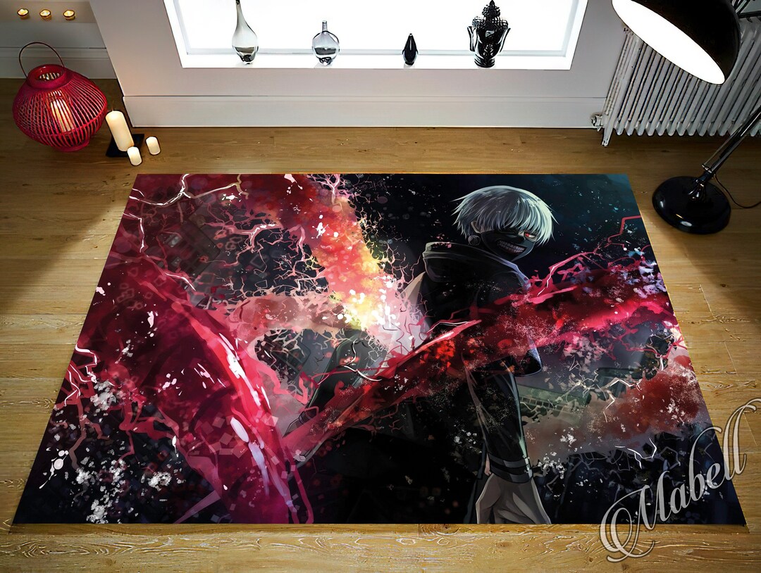Anime Rug, Cool Anime Patterned Nonslip Rug, Anime Png Rug, Kids Room ...