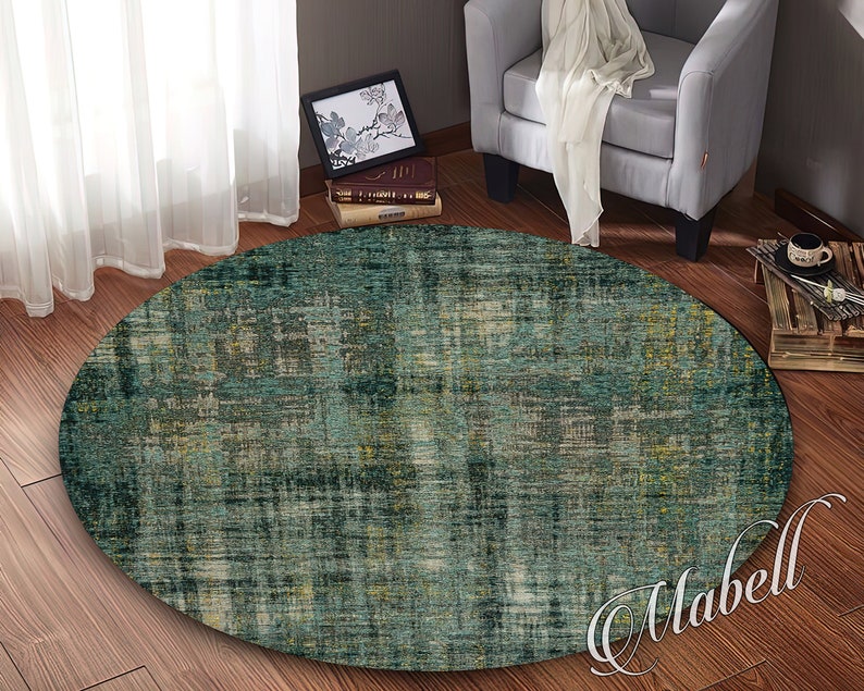 Grunge Rug Green Grunge Worn Style Pattern Nonslip Area Rug - Etsy