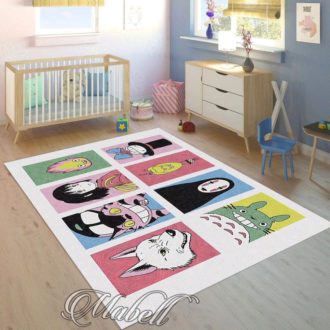 Animated Cartoon Rug, Cartoon Characters Themed Nonslip Area Rug ...