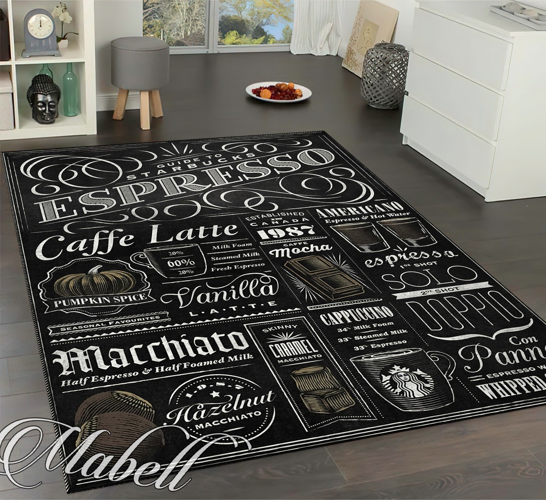 Espresso Coffee Rug, Guide to Espresso Coffee Nonslip Area Rug, Kitchen ...