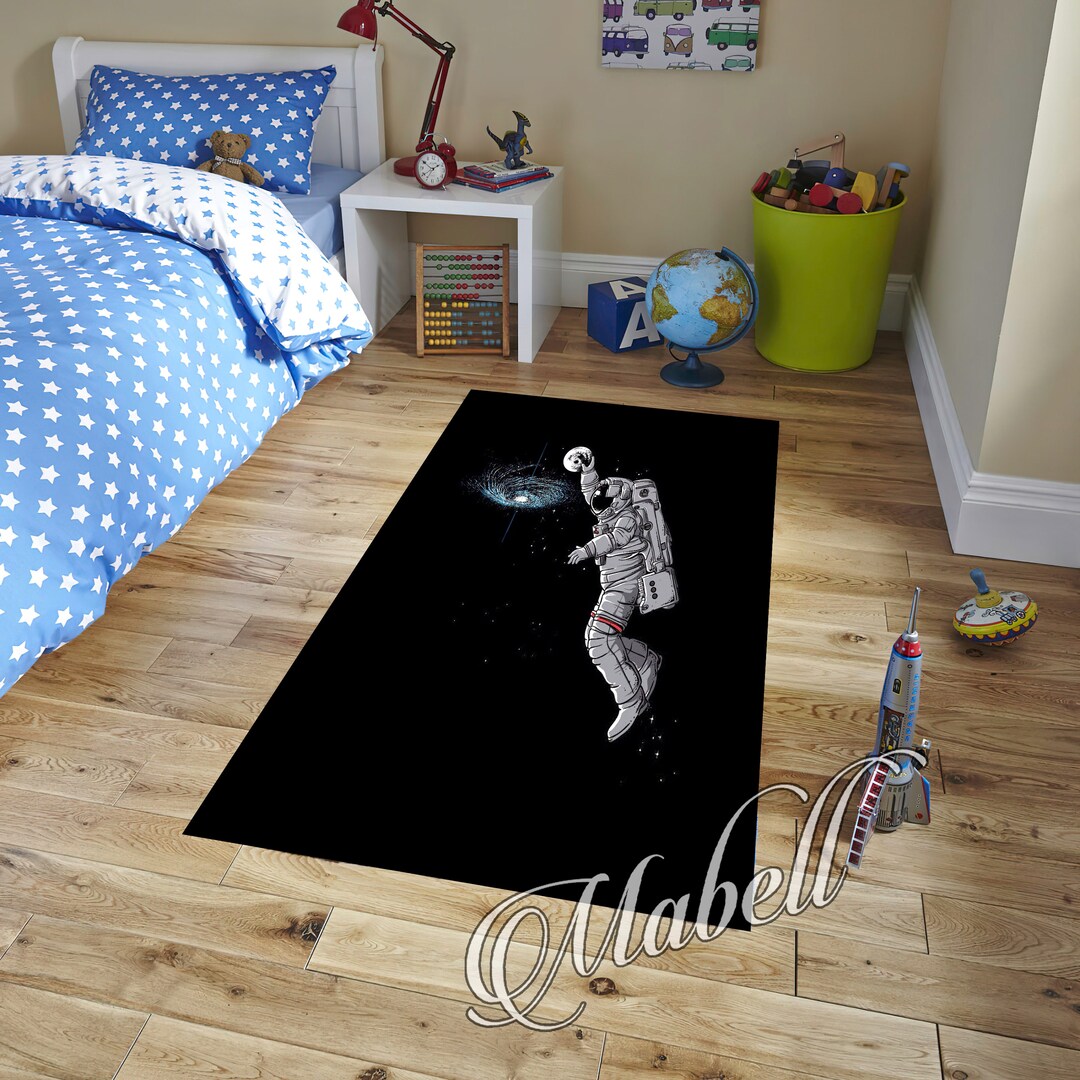 Astronaut Rug, Space Astronaut Rug, Astronaut Basketball Themed Rug ...