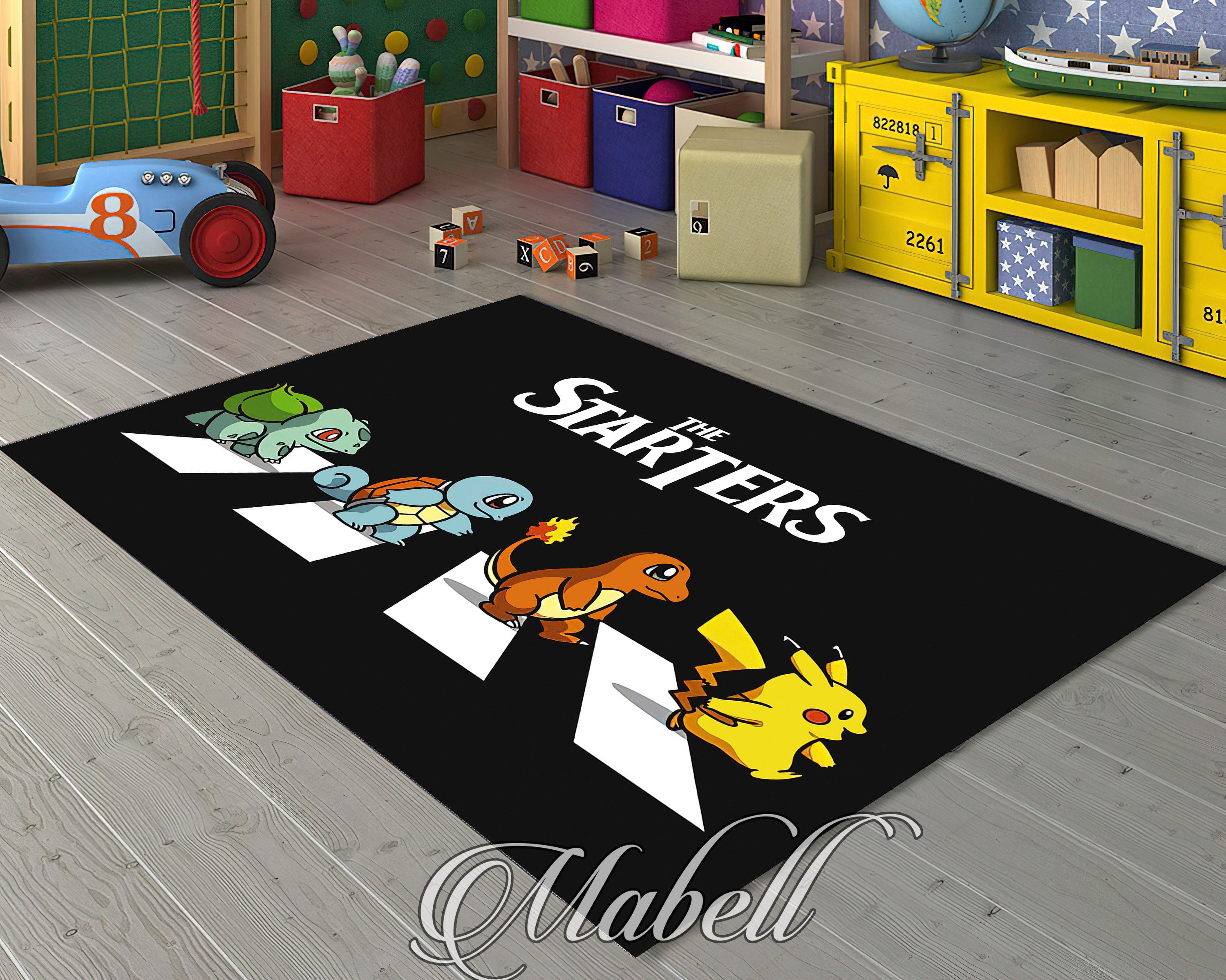 Kids Room Rug Kids Room Decor Cartoon Themed Nonslip Area - Etsy
