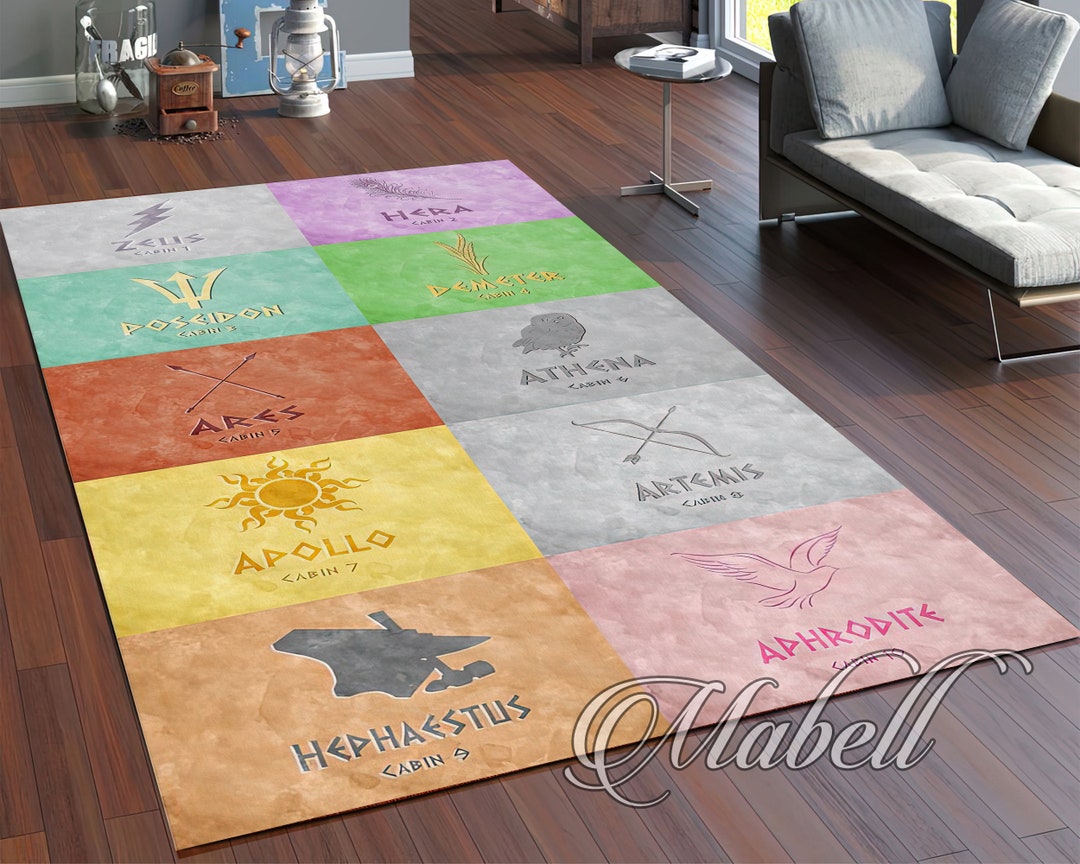 Greek Mythology Rug, Greek Mythology Gods Theme Nonslip Rug, Greek ...