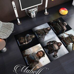 Video Game Rug, God of War Ragnarok Characters Themed Nonslip Area Rug ...