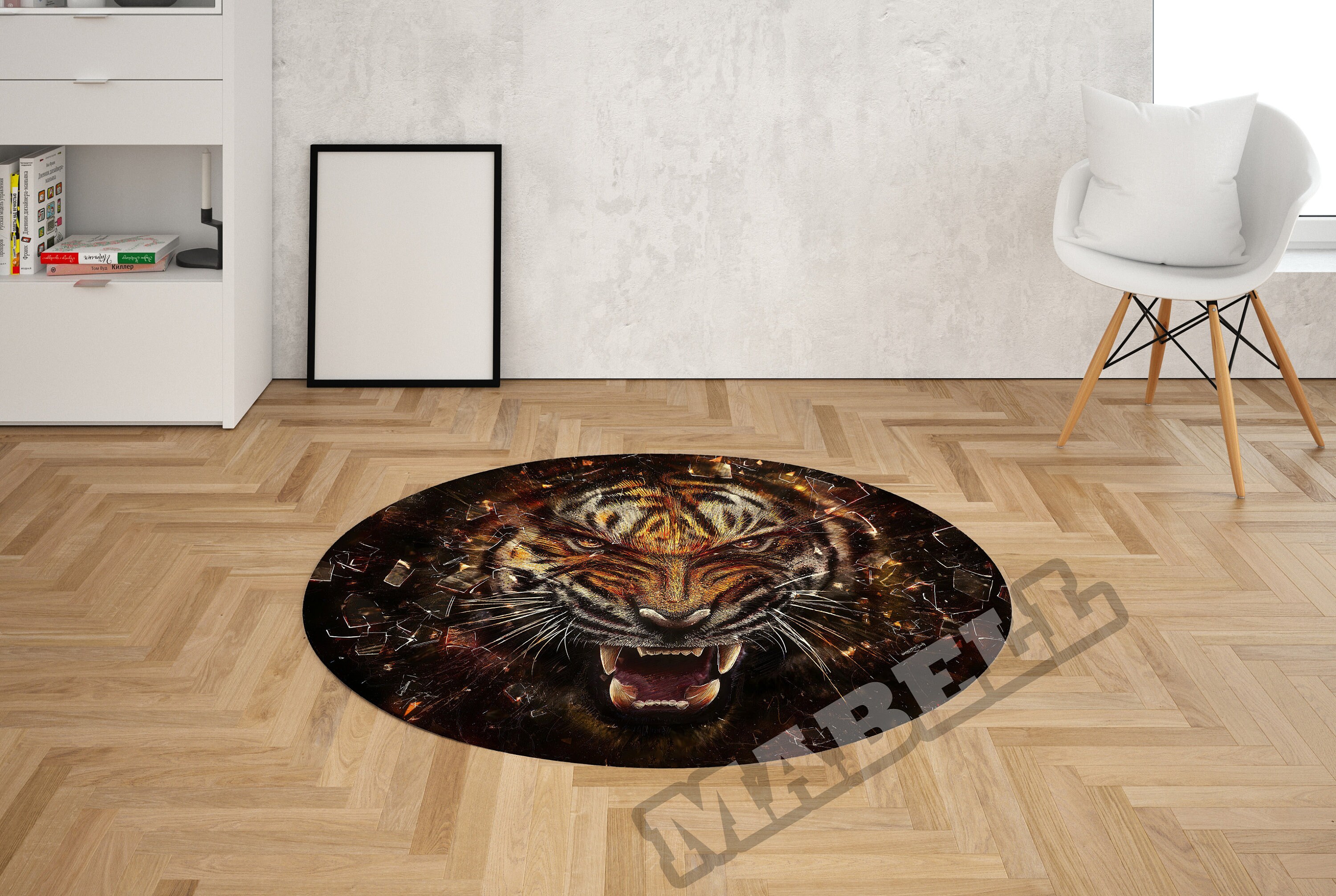 Tiger Rug Angry Tiger Themed Nonslip Area Rug Animal Rug - Etsy