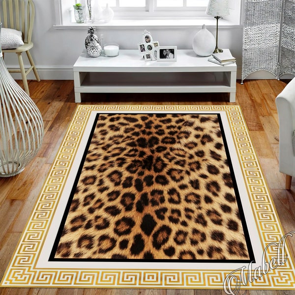 Greek Key Border Rug - Etsy