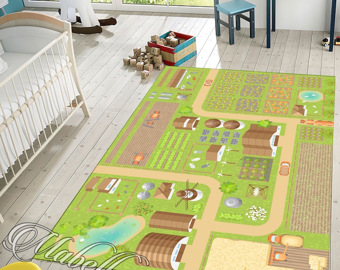 Farm Baby Play Mat, Fairy Garden Playmat, Sensory Toys, Play Room Decor ...
