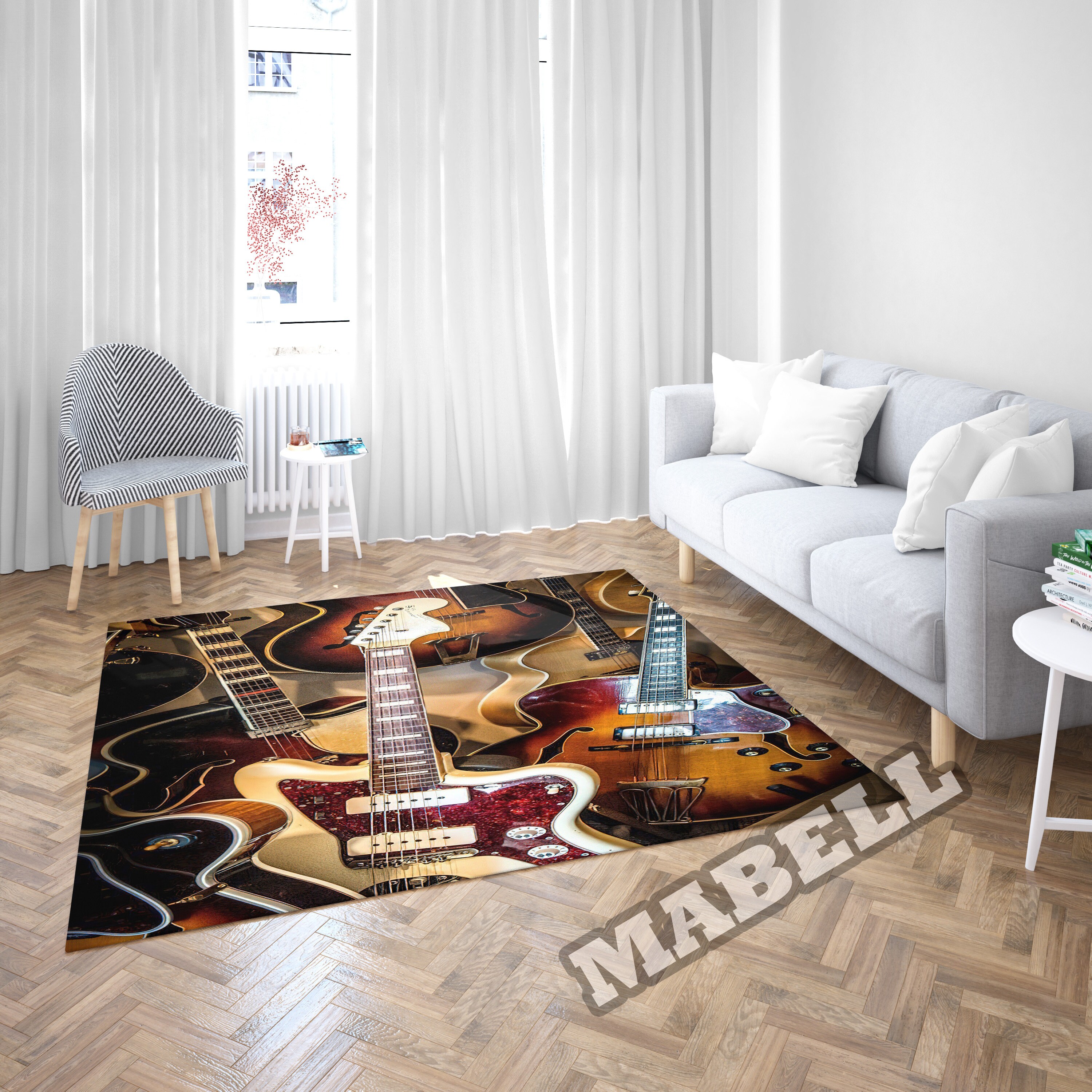 Guitar Rug Custom Guitar Rug Guitar Player Gift Nonslip - Etsy