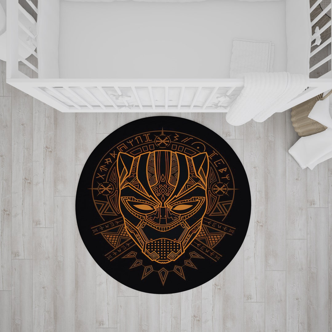 Black Panther Nonslip Area Rug, Superhero Rug, Kids Room Decor Rug ...