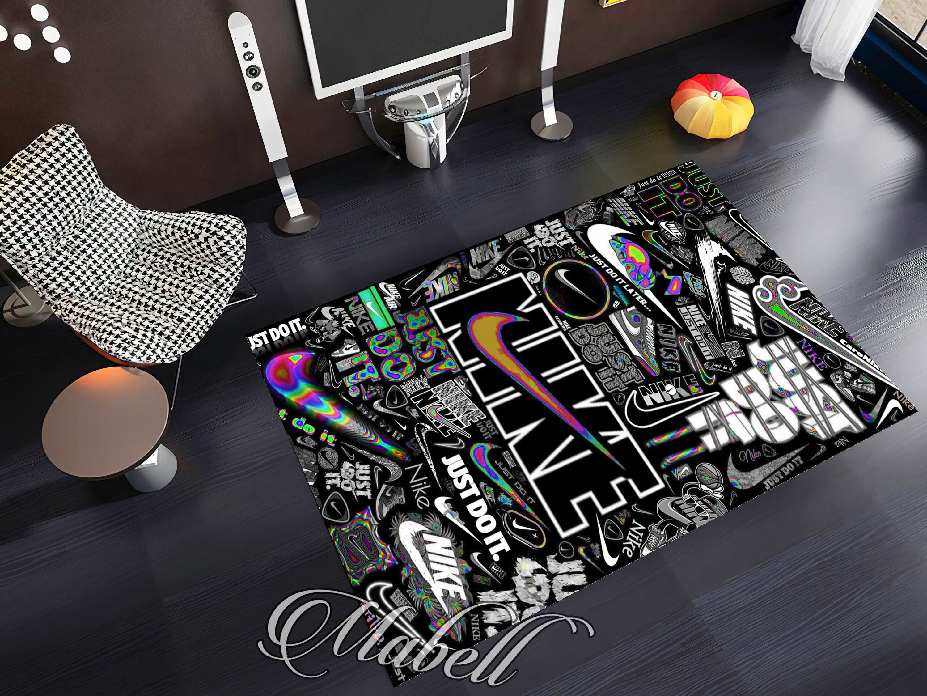 Sneaker Rug, Air Jordan Rug, Sneakers Themed Nonslip Area Rug, Sneaker ...