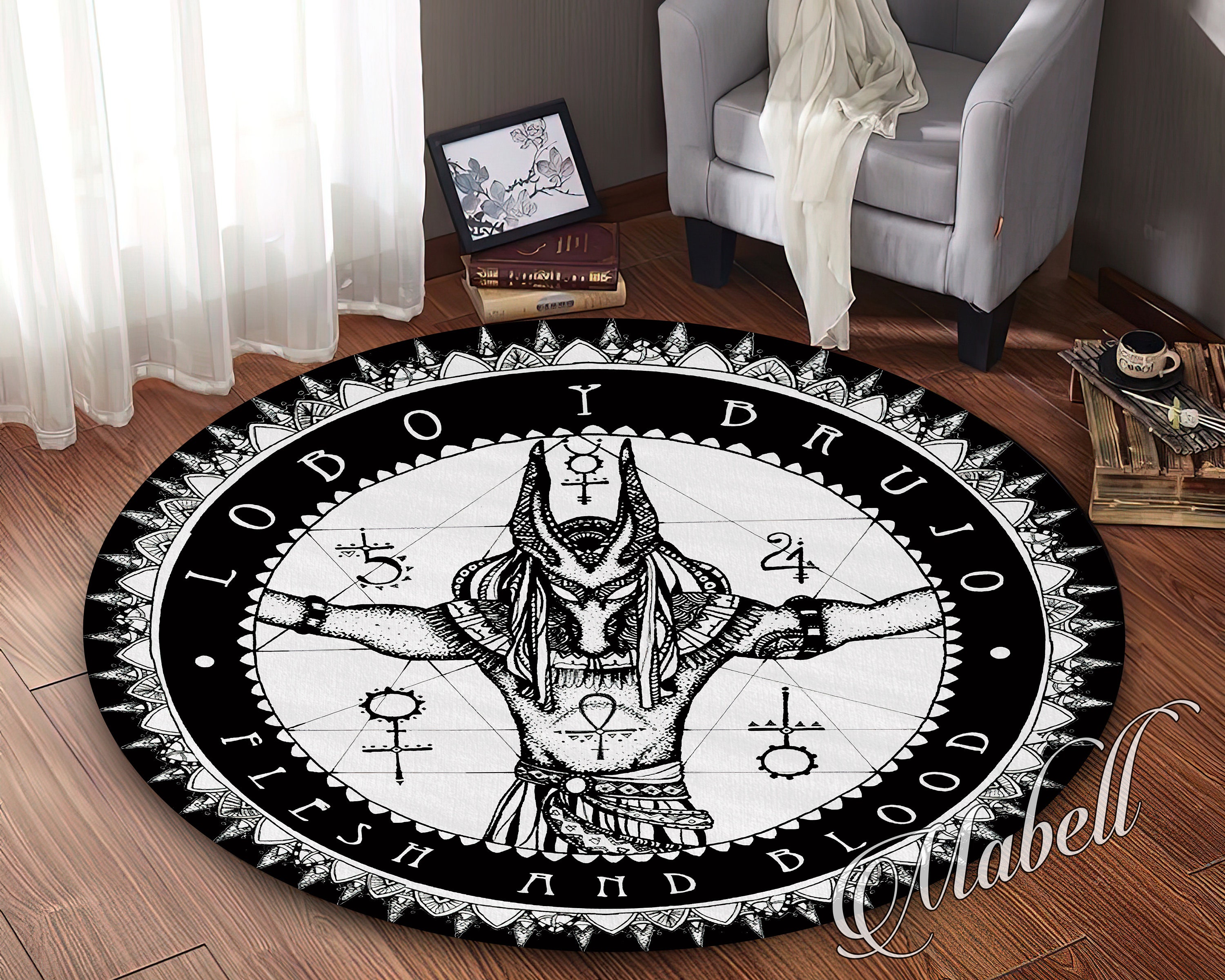 Mythology Rug Egypt Mythology Anubis Themed Nonslip Area Rug - Etsy