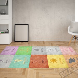 Greek Mythology Rug, Greek Mythology Gods Theme Nonslip Rug, Greek ...