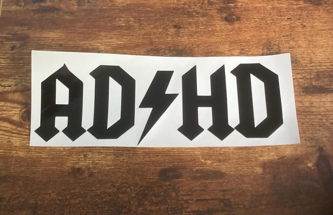 AD/HD Vinyl Decal Black - Etsy