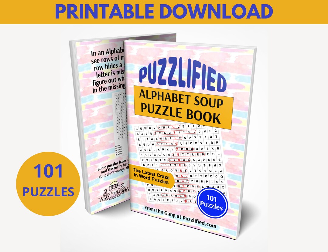 PUZZLIFIED: Alphabet Soup Puzzle Book - Unleash Your Verbal Skills With ...