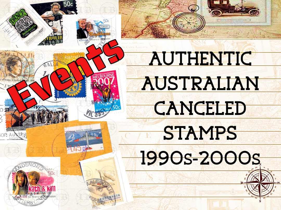 Australian Event Stamps | 25 Unique Cancelations | High-res Digital ...