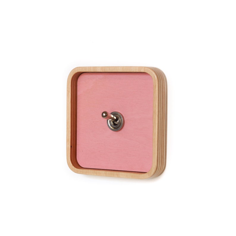 Single Color Square Plywood Minimal Light Switch - Etsy