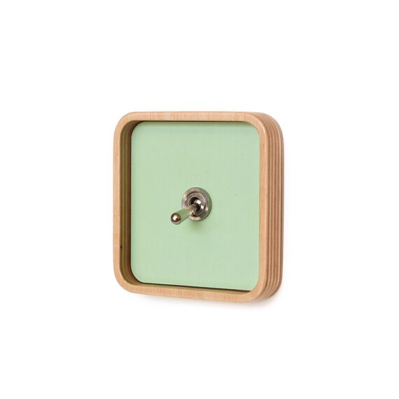 Single Color Square Plywood Minimal Light Switch - Etsy