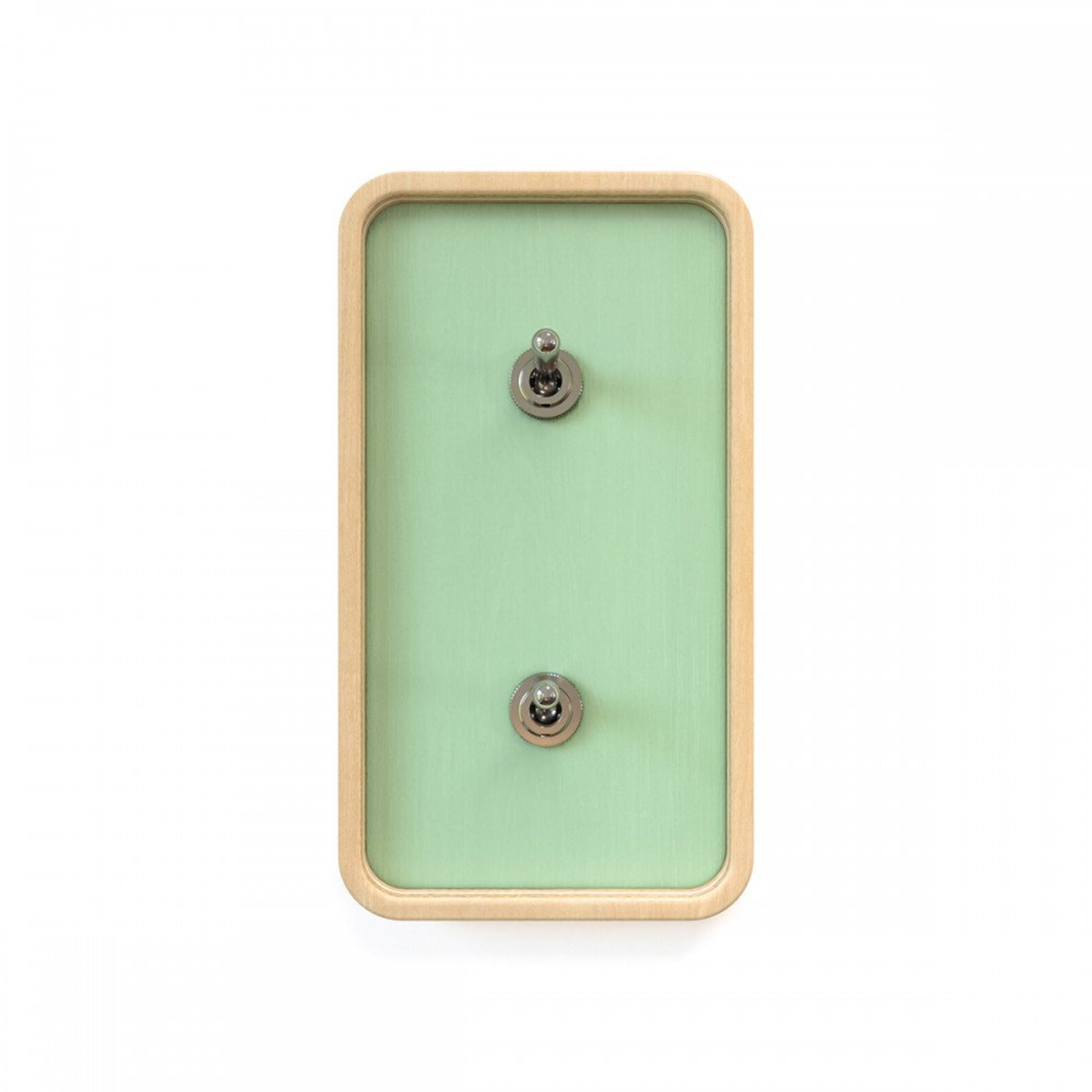 Double Square Vertical Vintage Stylish Plywood Light Switch Retro ...